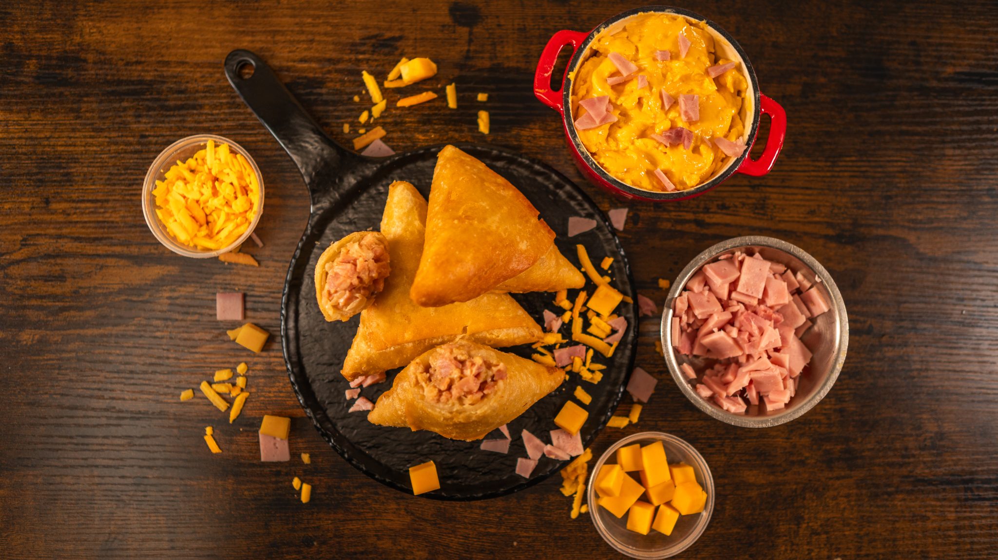 Ham & Cheese – Golden Pockets BOX OF 50 – Uncooked - Golden Snacks
